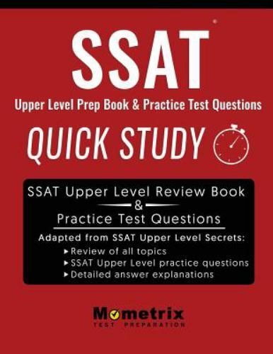 SSAT Upper Level Prep Book: Quick Study & Practi- paperback ...