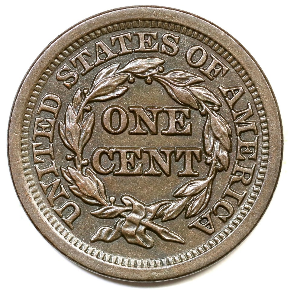 1849 N-7(f) R-3 LDS Braided Hair Large Cent Coin 1c | eBay