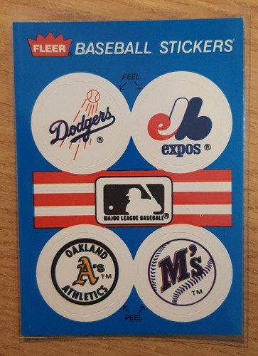 1989 FLEER TEAM STICKERS DODGERS EXPOS ATHLETICS MARINERS | eBay