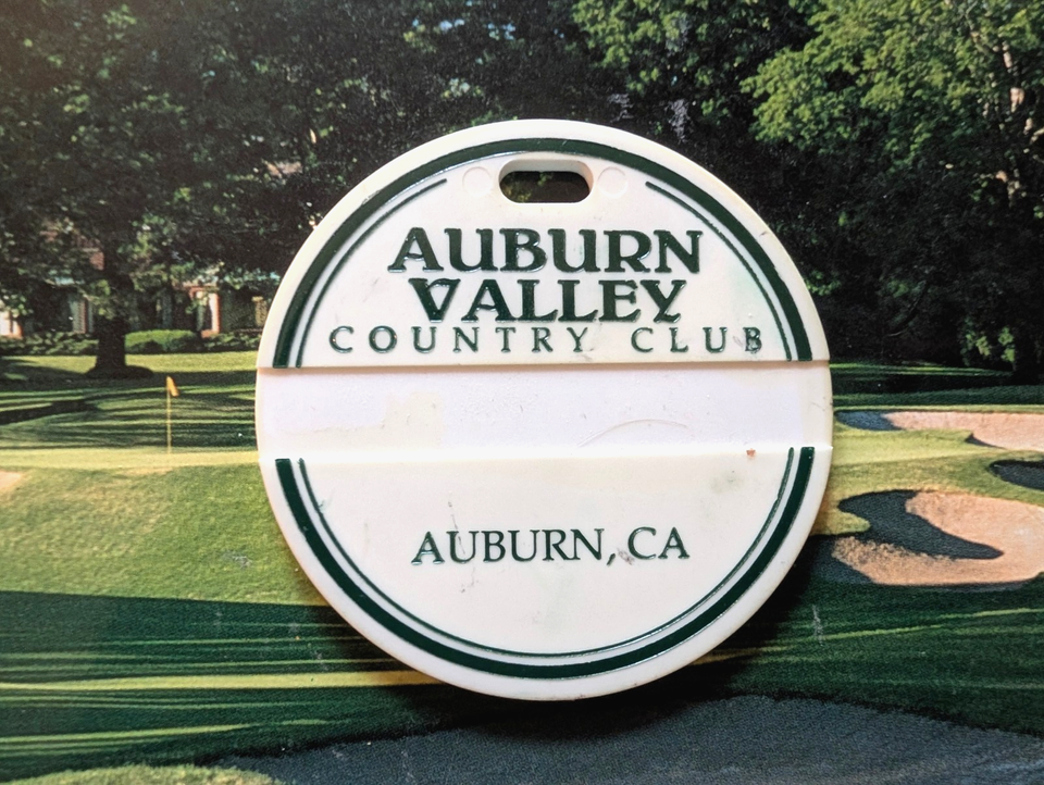 vtg - PGA golf bag tag - AUBURN VALLEY COUNTRY CLUB cc - Auburn CA | eBay