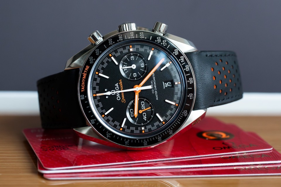 OMEGA Speedmaster Racing Chronograph Black/Orange Watch 329.32.44.51.01 ...