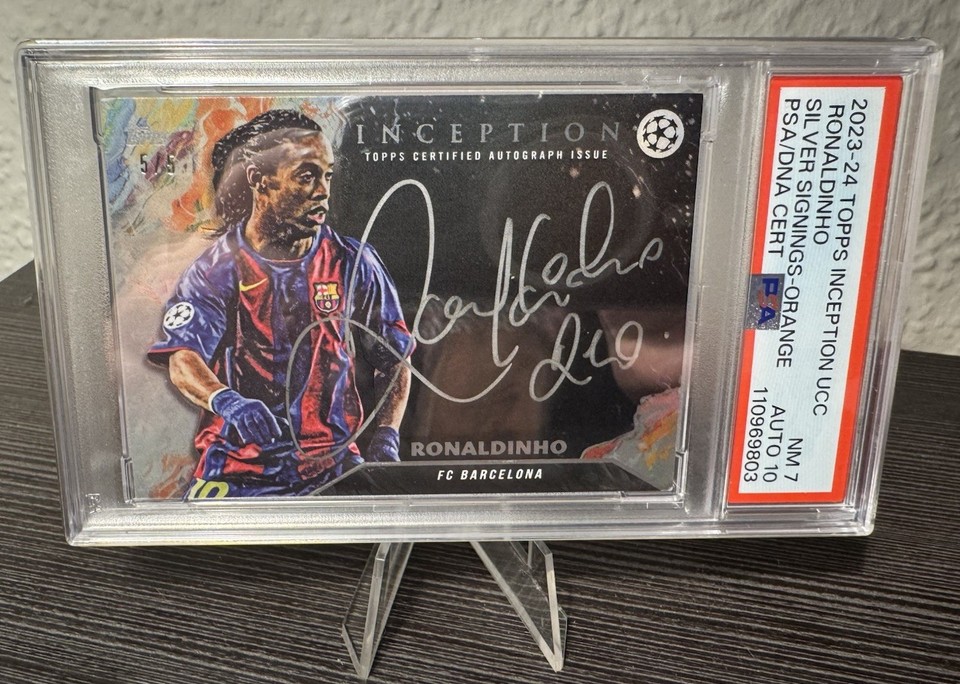 Topps Inception 2023-24 Ronaldinho Silver Signings - On Card Auto 5/5 ...