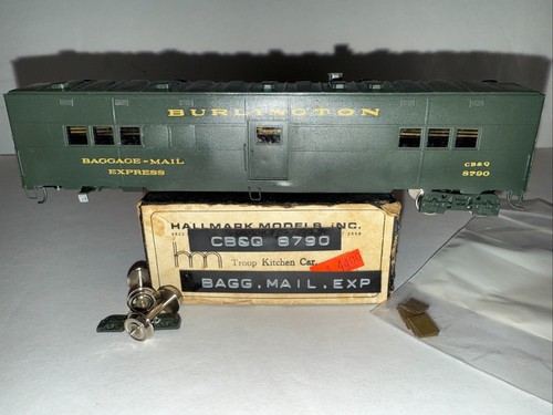 HO Brass Hallmark CB&Q Troop Kitchen Car/Baggage Mail Express #8790 | eBay