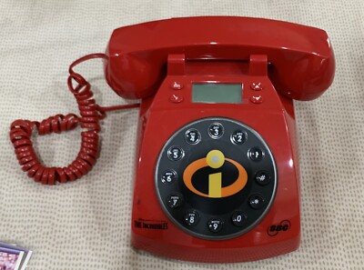 Disney Pixar The INCREDIBLES Landline Corded SBC Telephone Red Phone ...