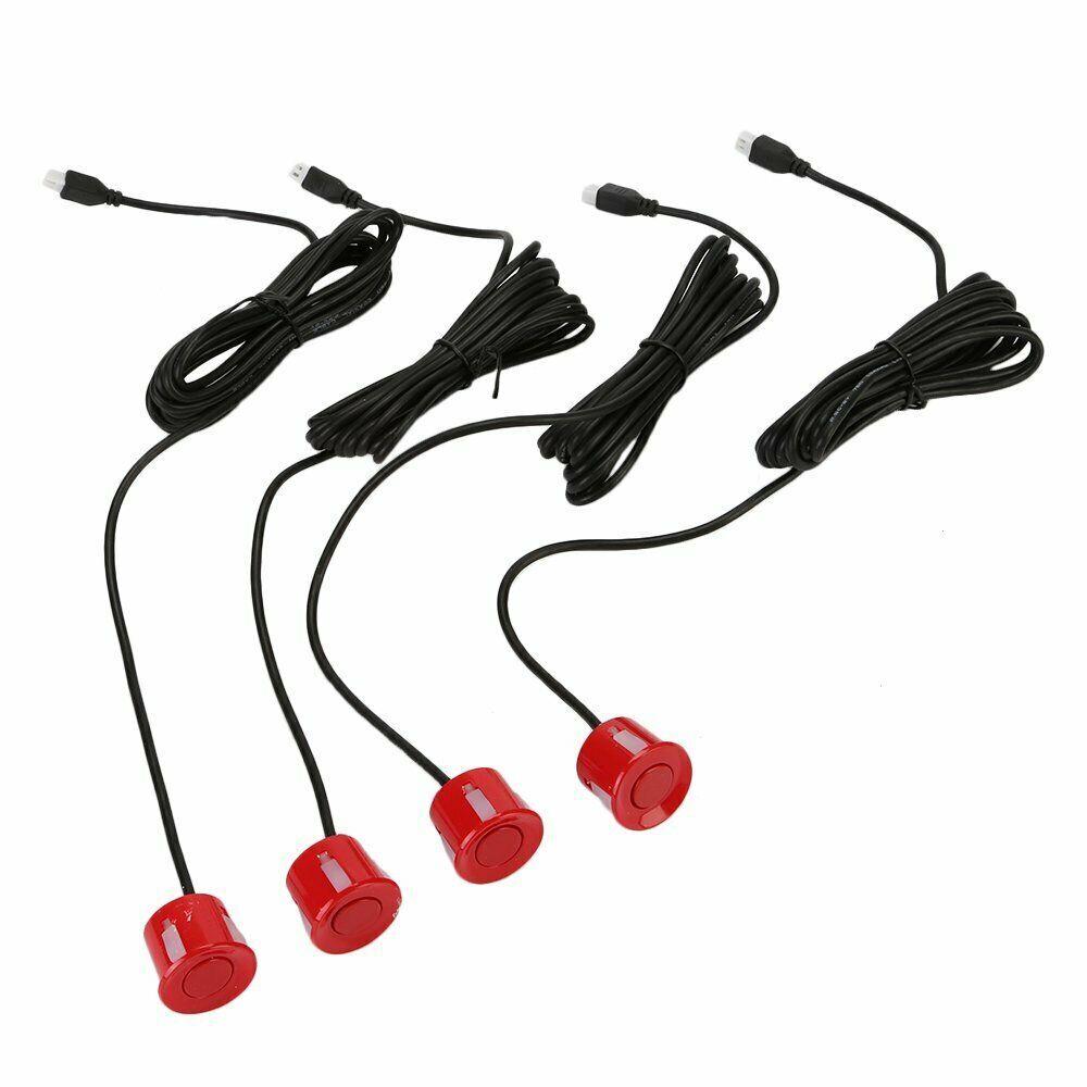 4x Car Parking Sensors Rear Reverse Detector Radar Audio Buzzer Alarm ...