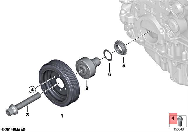 For BMW Genuine Engine Harmonic Balancer Bolt 11237564511 | eBay