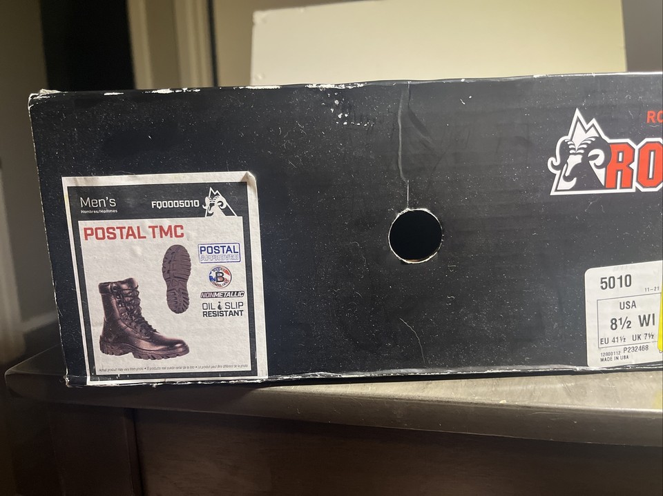 Rocky Boots - Postal TMC Black - 8.5 Wide - Postal Approved - Oil Slip ...