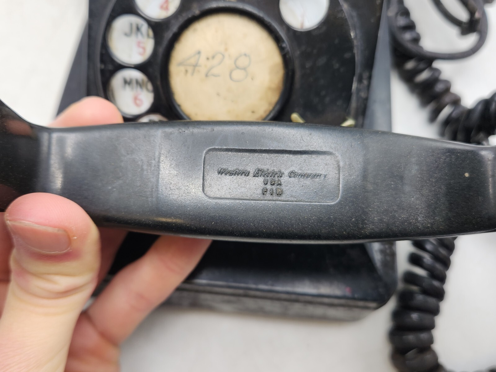 Vintage Western Electric H1 302 Bakelite Rotary Dial Desk Phone w/ F1W ...