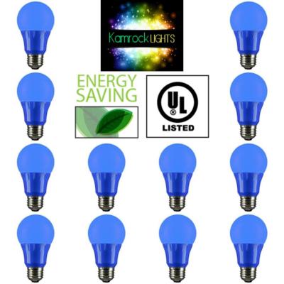 Pack of 12 LED A Type Blue 3W Light Bulb Medium (E26) Base Sunlite ...