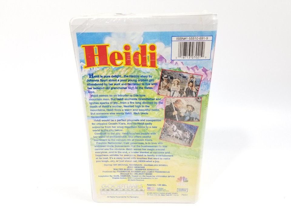 Heidi - The NBC Classic - VHS 1992 - Vintage Clamshell - Sealed - New ...