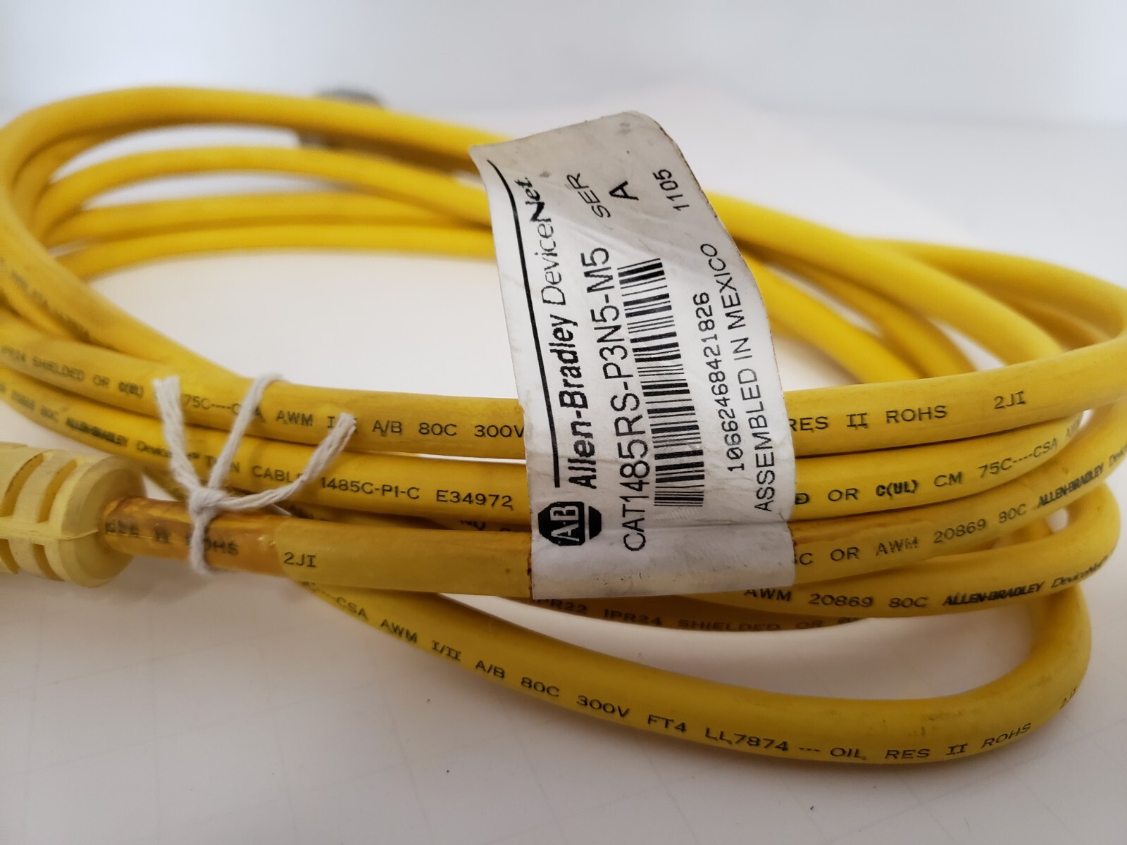 ALLEN BRADLEY 1485RS-P3N5-M5 CORDSET MINI-LINE FEMALE/MALE 5 PIN 3M ...