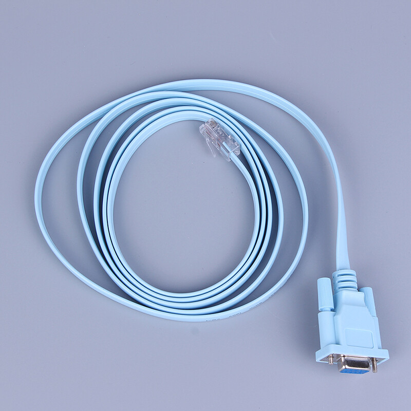 1.8m DB 9Pin rs232 serial to rj45 CAT5 ethernet adapter LAN console ...