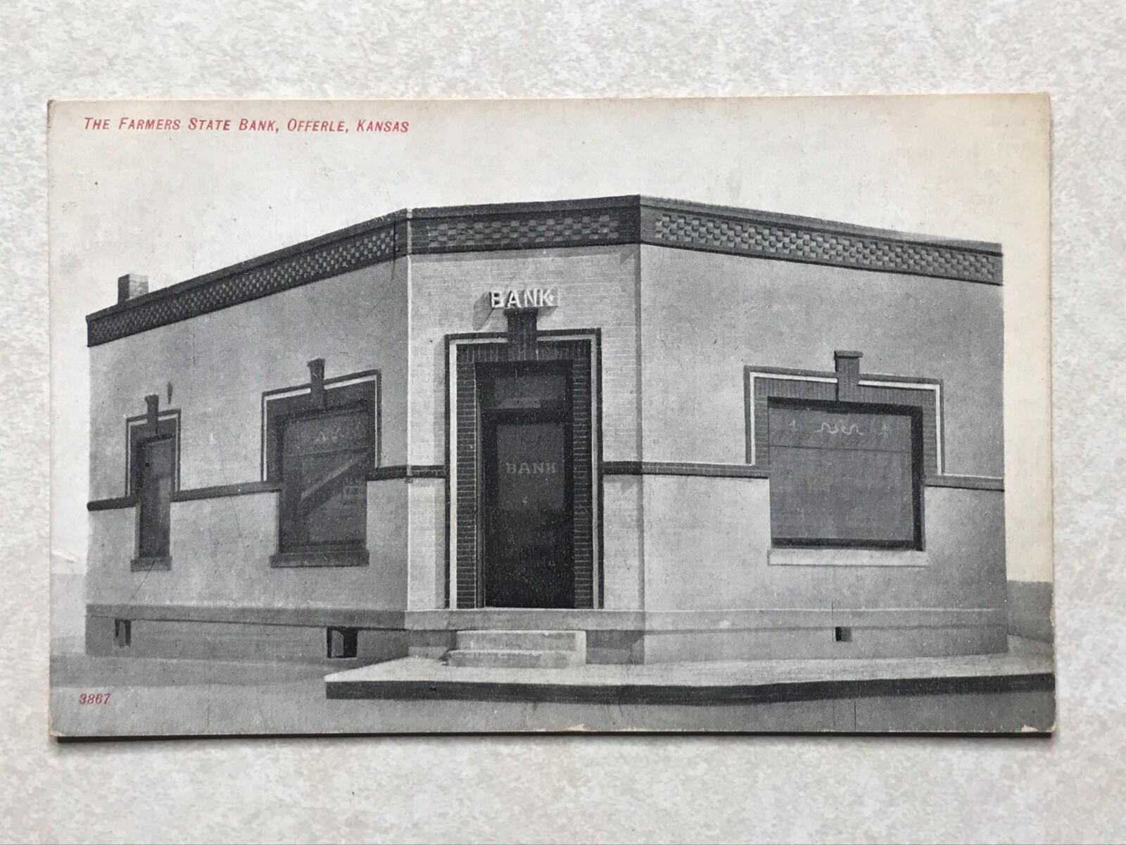 F2084 Postcard The Farmers State Bank Offerle Kansas KS | eBay