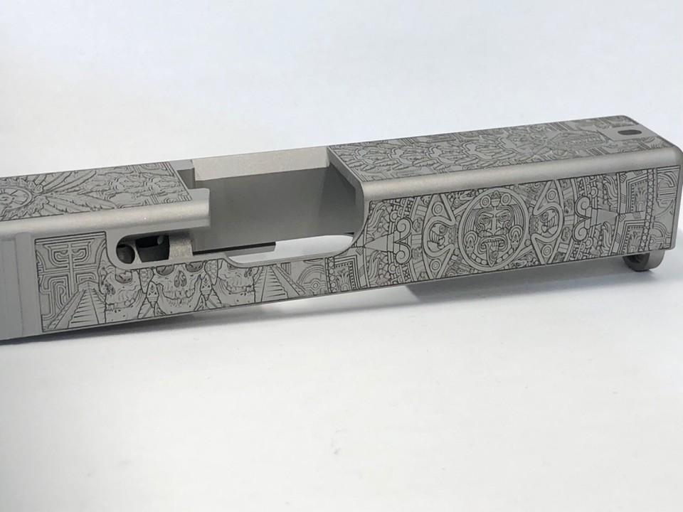 Custom DEEP Laser engraved Glock 19 Slide Gen 3 g19 Aztec calendar ...
