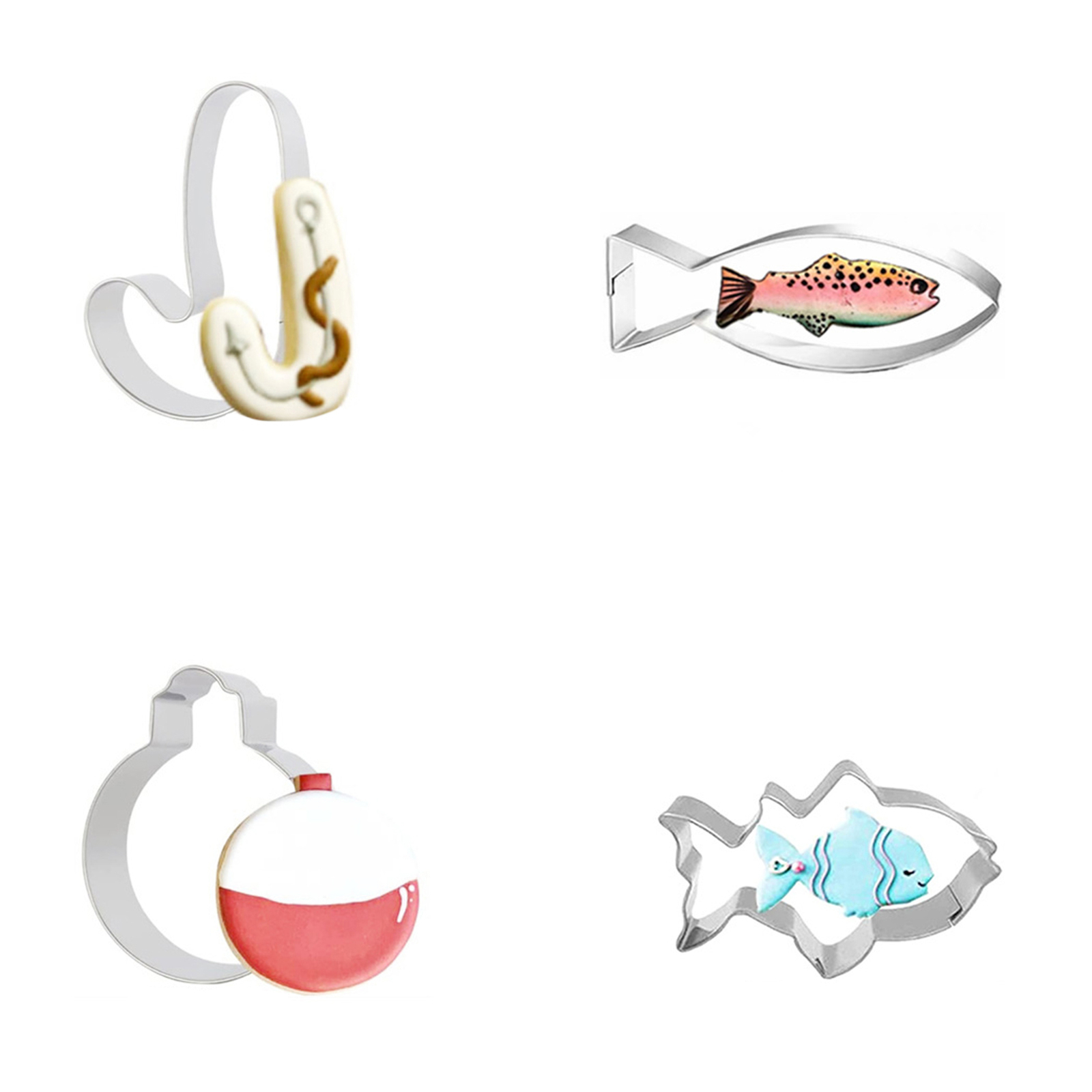 Fishing Biscuit Mold Cartoon Diy Baking Icing Tool Cookie Cake Father's ...