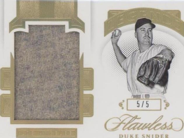 2021 Panini Flawless - Legends Jumbo Materials Duke Snider #LJM-DS Gold ...