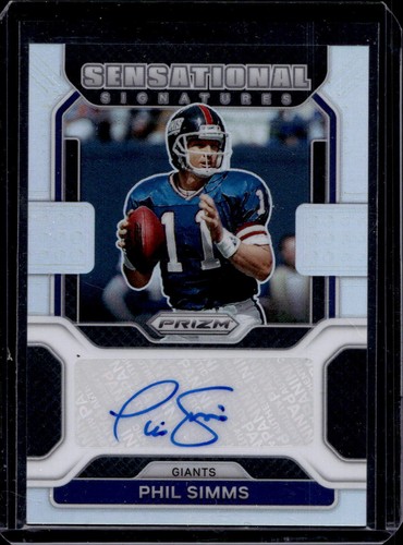 2021 Panini Prizm - Sensational Signatures Phil Simms #SS-PS /149 (AU ...