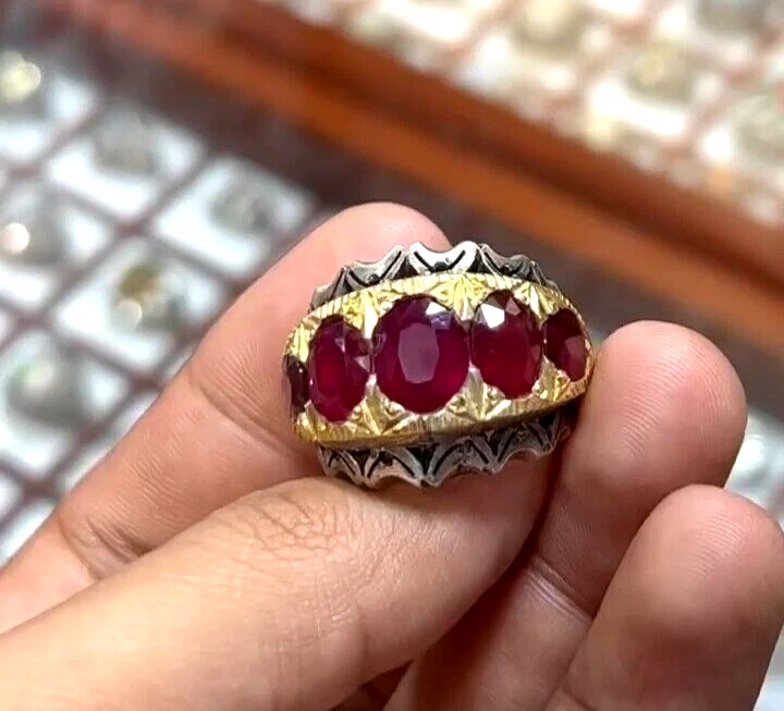 Ruby Stone Ring Men