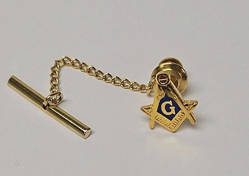 Vintage Masonic Tie Tack Pin Blue Enamel Goldtone | eBay