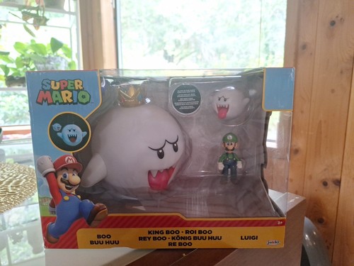 Nintendo Super Mario King Boo, Luigi & Boo Action Figure Set - 3pk Glow ...