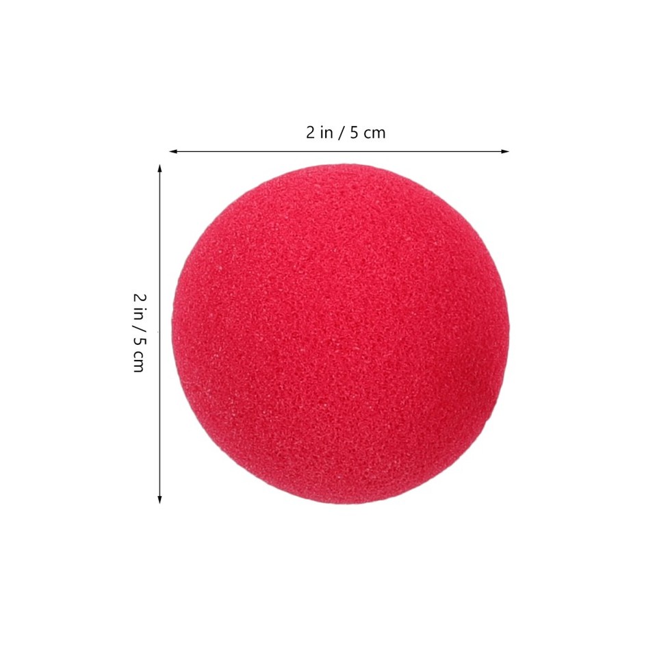 2 PCS Clown Nose Sponge Ball Red Circus Honking Squeaking Child Man ...