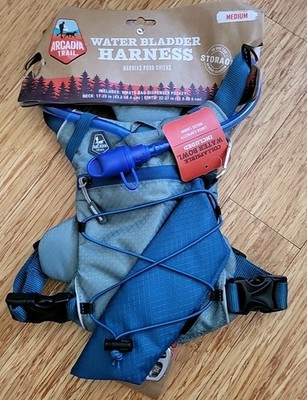 Arcadia Trail Water Bladder Dog Harness Blue Medium With Collapsible ...