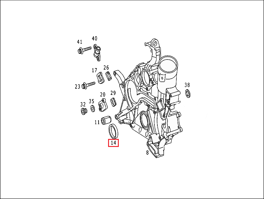 New Genuine Mercedes Benz W693 Vito Seal Ring Crankshaft Front ...