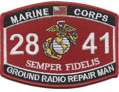 4.5" MARINE CORPS MOS 2841 GROUND RADIO REPAIR MAN EMBROIDERED PATCH | eBay