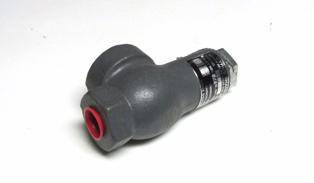 * NEW ..Cyrus Shank 3/4" Safety Relief Valve For Refrigeration Type 804 ...