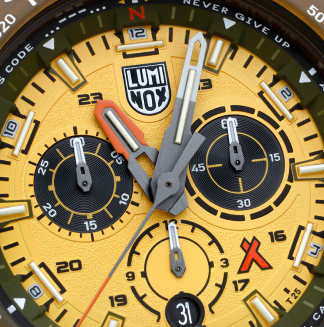 Luminox Pacific Diver Chrono 44mm Yellow Rubber Steel Quartz Men's ...