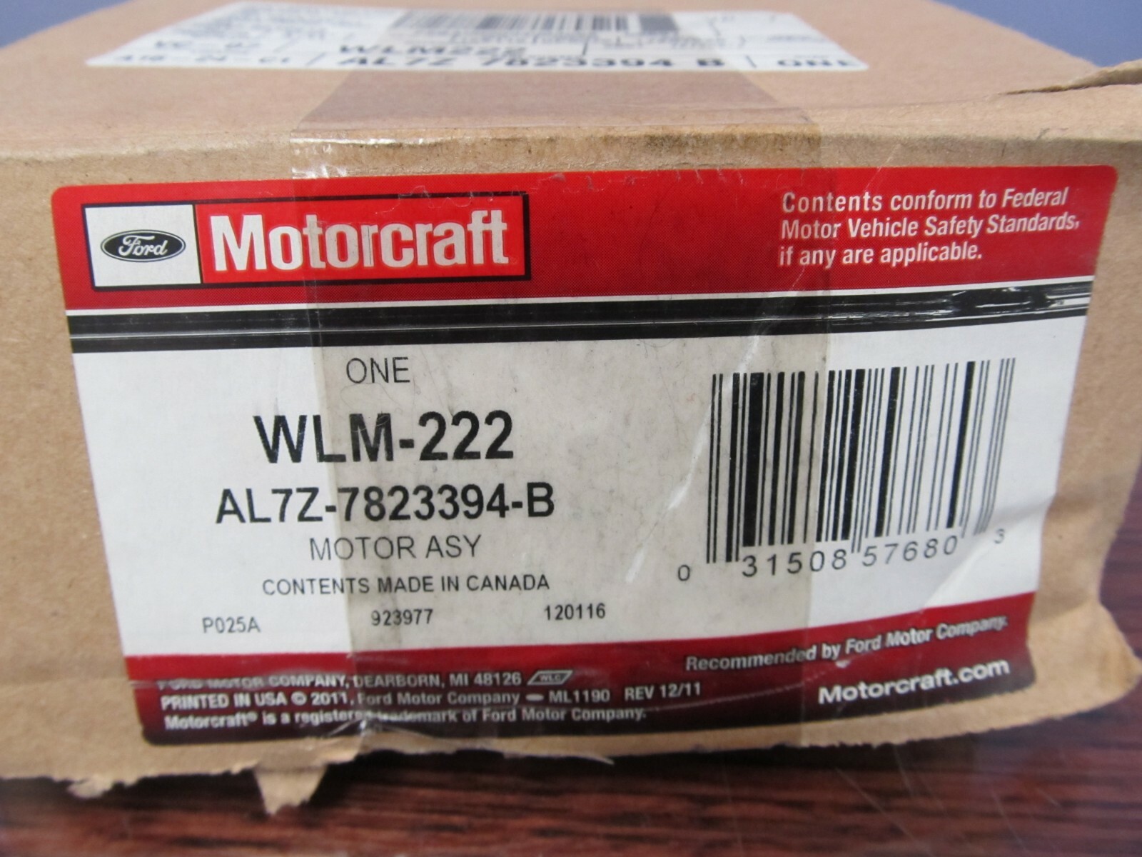 NEW Motorcraft WLM-222 Ford AL7Z-7823394-B Passenger Side Power Window ...