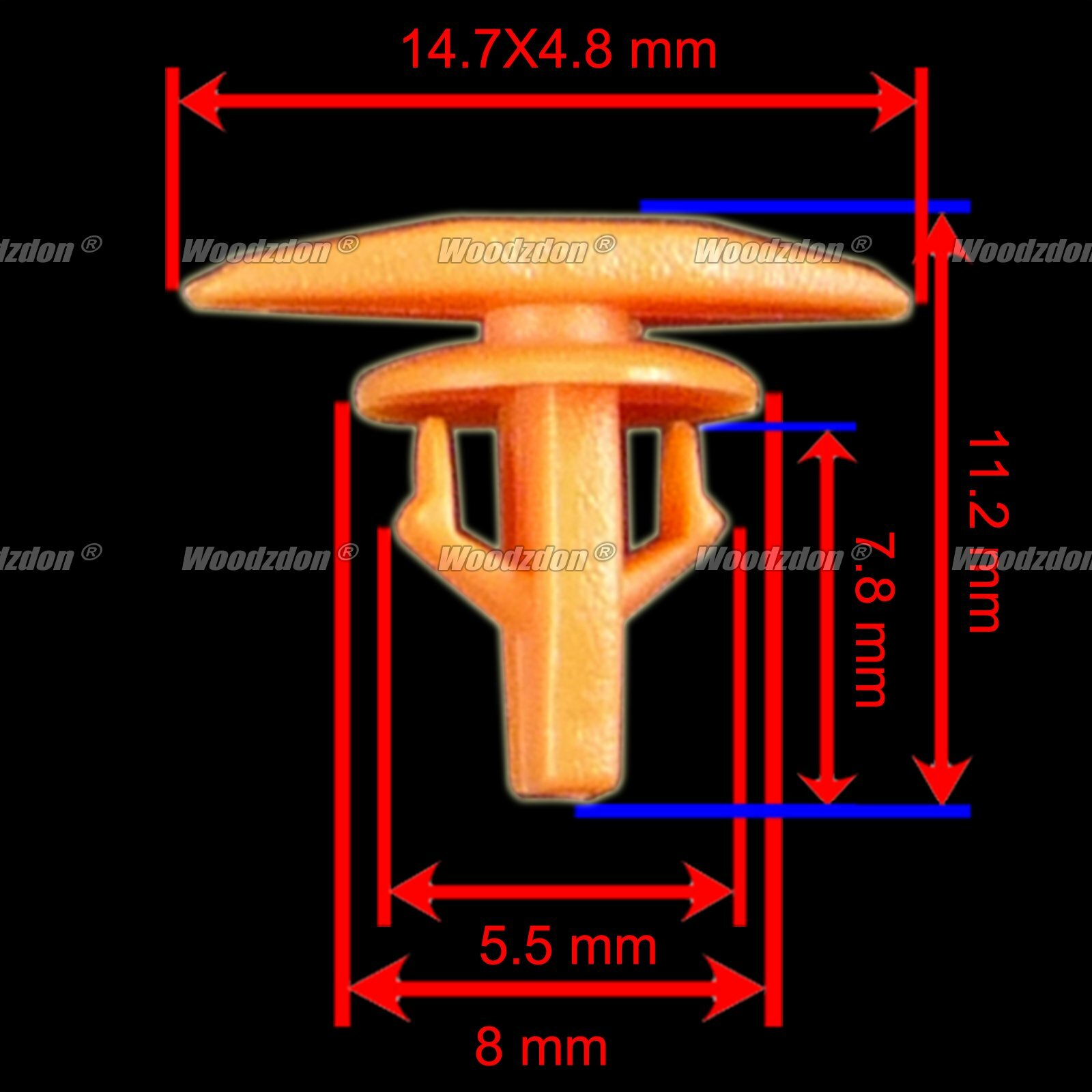(50) Weatherstrip Clip For Honda Accord Civic Odyssey 91530-SP1-003 ...