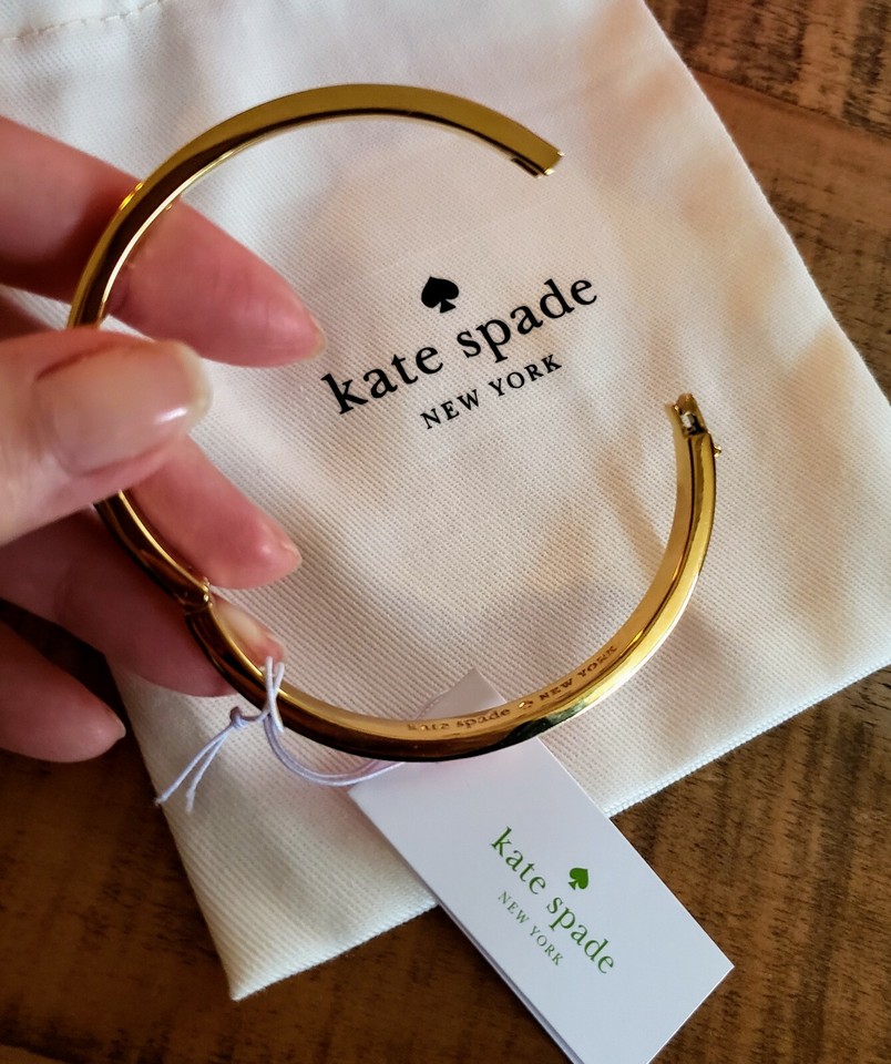 kate spade New York Coral Enamel Hinged Bangle Bracelet NWT & Storage ...