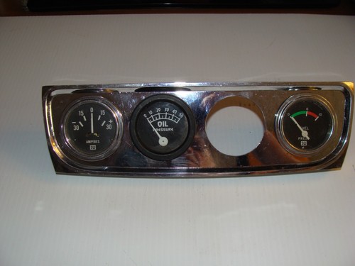 VINTAGE Equipment 4 GAUGE CLUSTER UNDER DASH PANEL HOT ROD | eBay