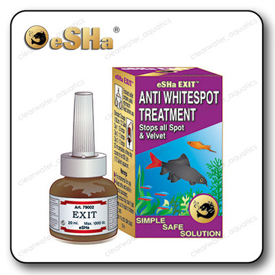 ESHA EXIT Whitespot & Velvet FISH TANK Aquarium TREATMENT Scratching ...