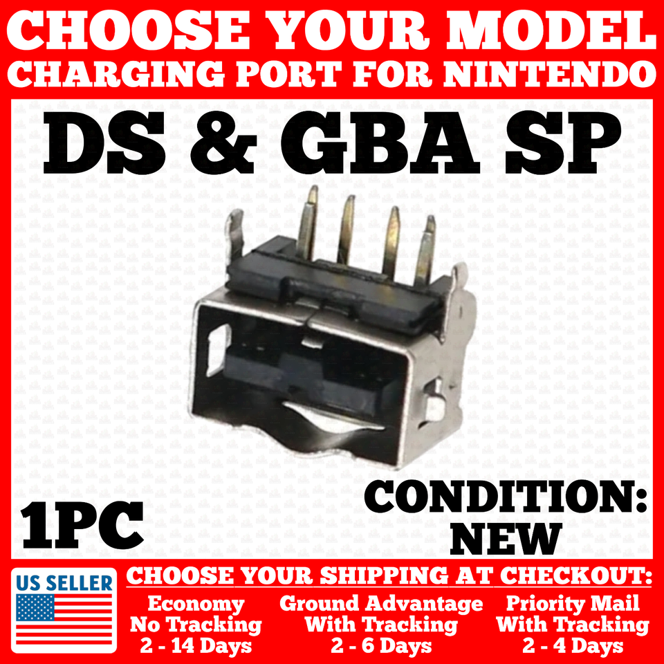 Charging Port Power Socket For New/3DS/2DS/DSi/XL/Wii U Gamepad/GBA SP ...