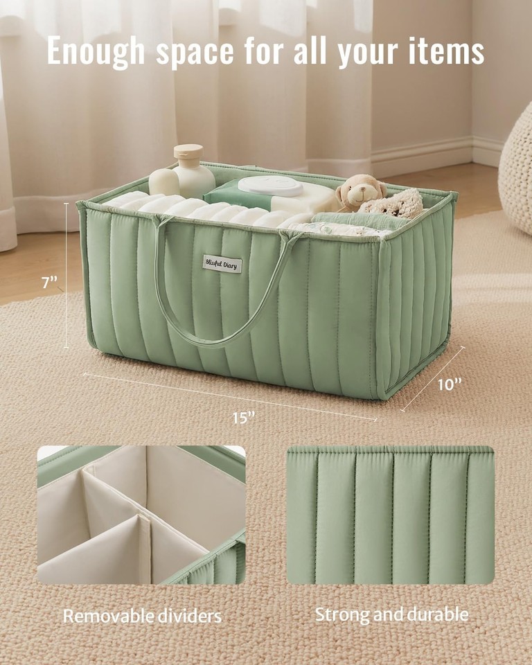 Baby Diaper Caddy Organizer, Stylish Storage Basket for Newborn ...