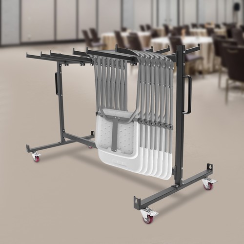 Folding Chair Rack Dolly Cart Table Storage Rack Desk Chairs Cart ...