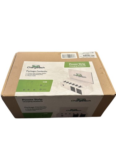 ChargeTech Power Strip Charging Station CS8 White SEALED | eBay