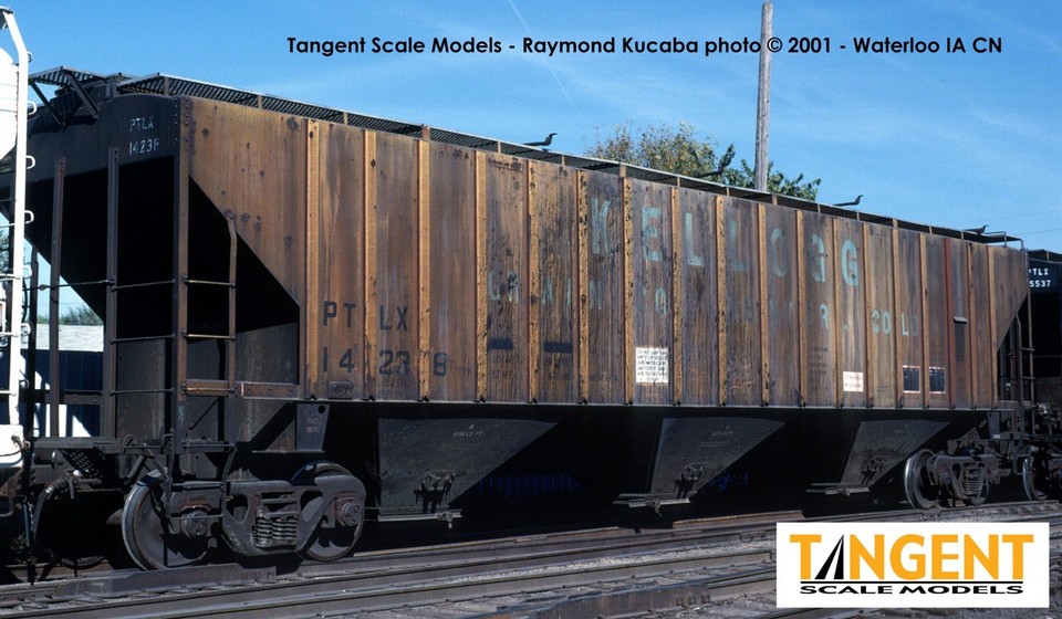 TANGENT HO PS-2CD 4750 Covered Hopper PTLX Kellogg Grain 1974+ | eBay