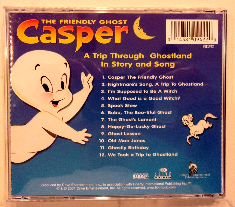 CASPER, THE FRIENDLY GHOST (ORIGINAL CARTOON CAST ALBUM) (CD) | eBay