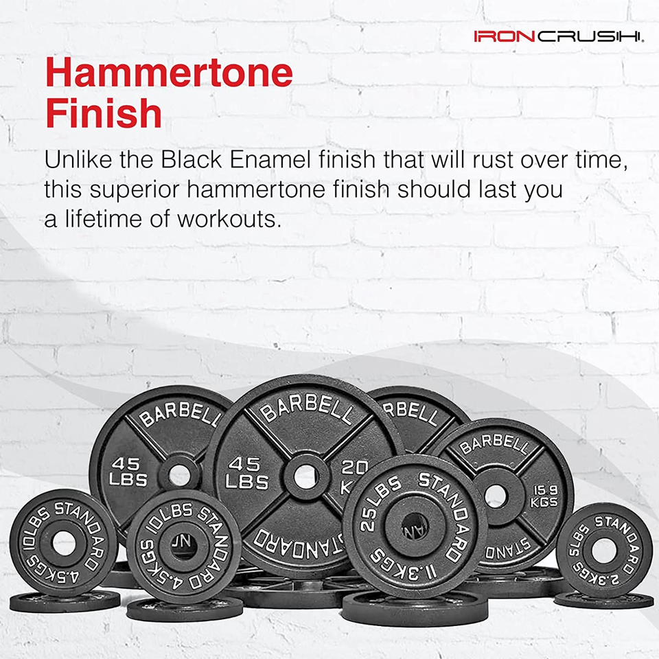 Cast Iron Olympic Weight Plates – Free Weights with 2-Inch Hole & Anti ...