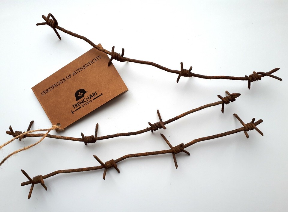 German Barbed Wire WWI original Trench Warfare Battle Relic Great War ...