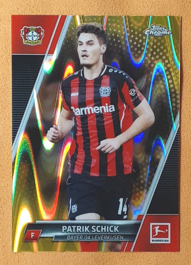 2021-22 Topps Chrome #71 2- Card lot Patrik Schick Gold Raywave ...