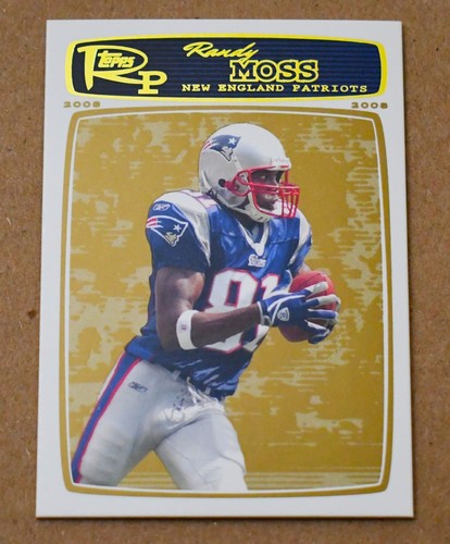 RANDY MOSS 2008 Topps Rookie Progression football GOLD parallel #/199 ...