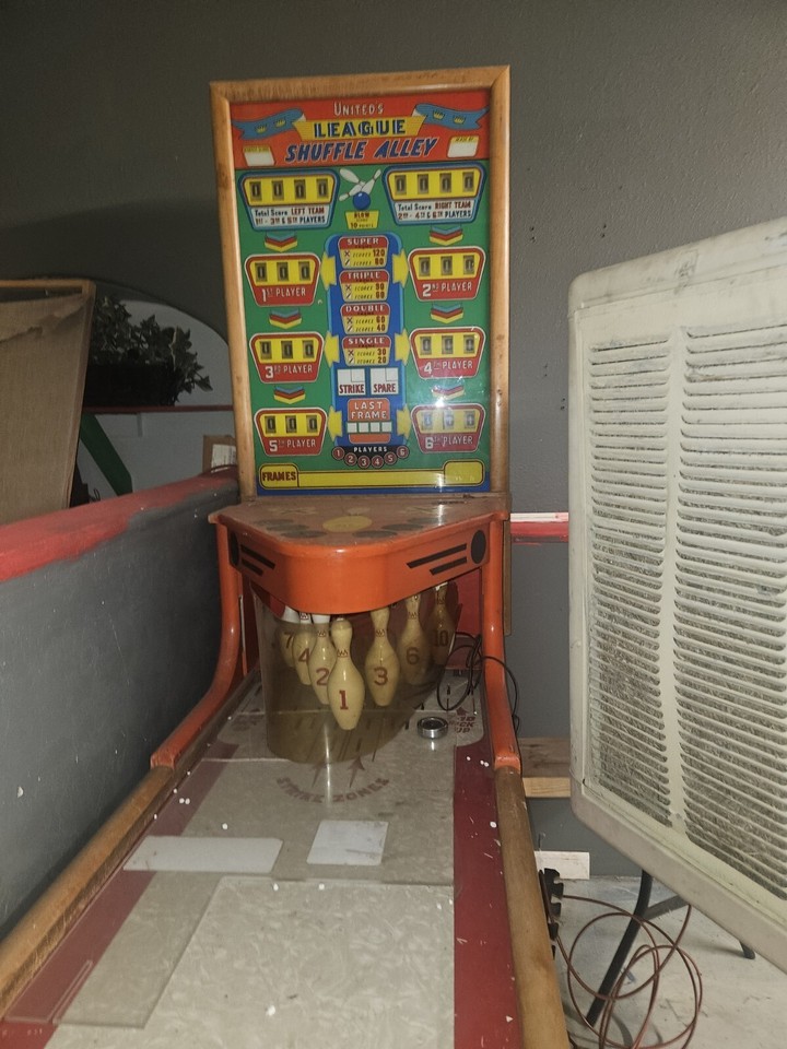 Vintage Uniteds League Shuffle Alley Bowling Arcade Game | eBay
