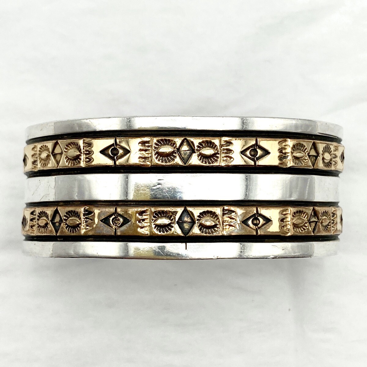 925 Sterling Silver & Gold Overlay Navajo Southwester… - Gem