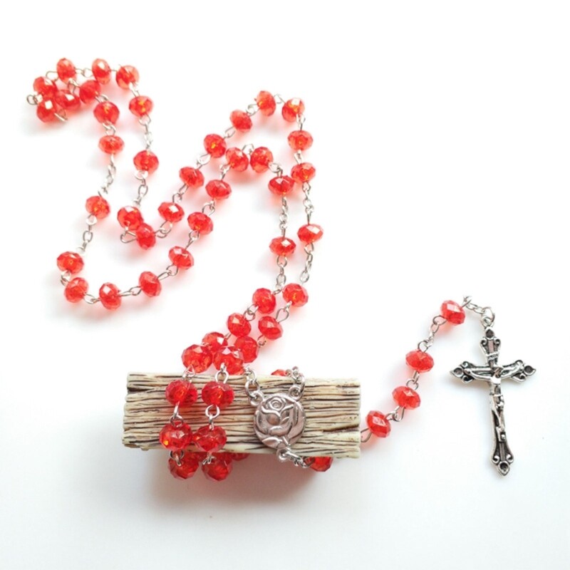 Religion Christian Rosary Necklaces Crucifix Religious Catholic Chain ...