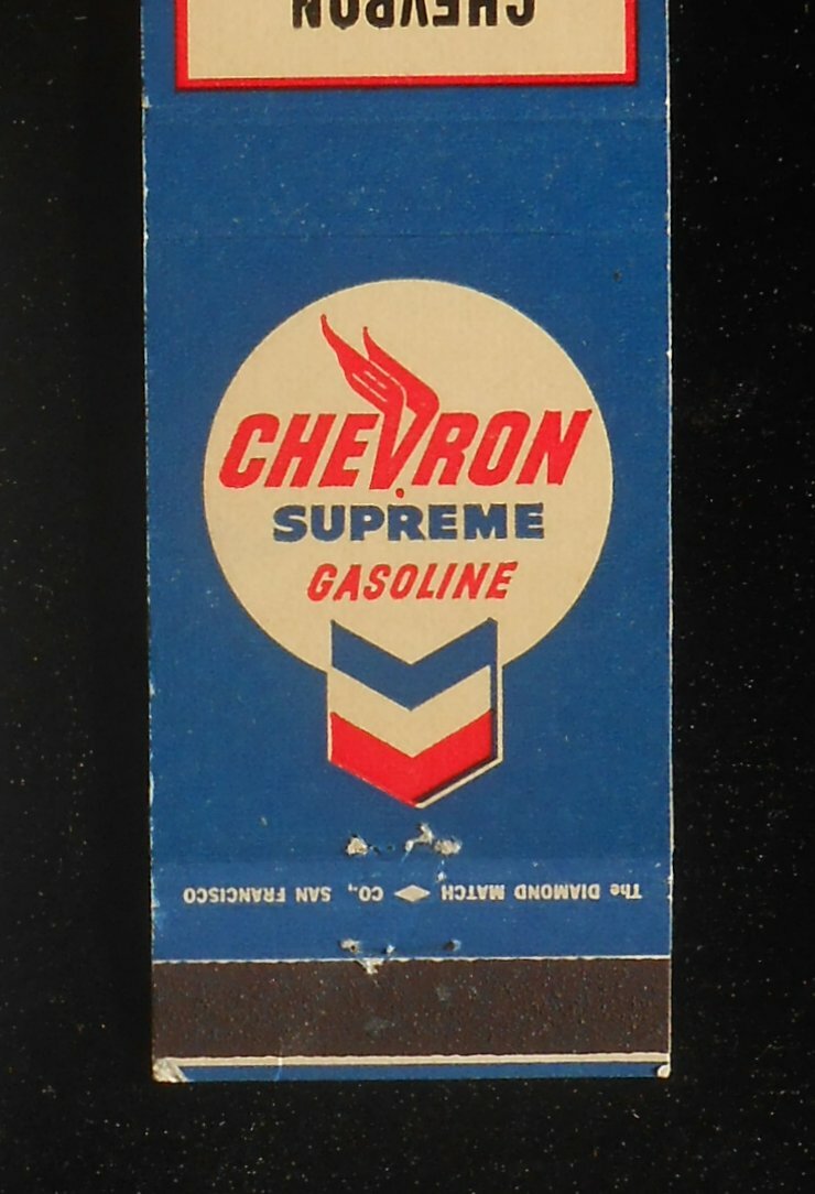 1950s Chevron Supreme Gasoline Chevron Chateau Hwy. 30 West of The ...