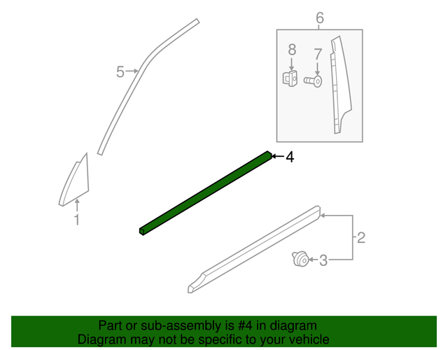 Genuine Volvo Belt Molding 32229815 for sale online | eBay